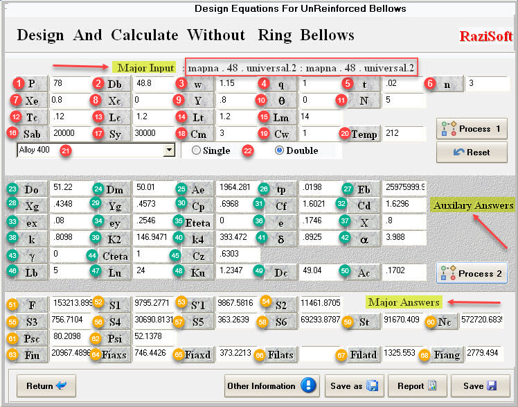 نرم افزار محاسبه و طراحی لرزه گیرهای صنعتی با استاندارد Design And Calculate Without Ring & With ...